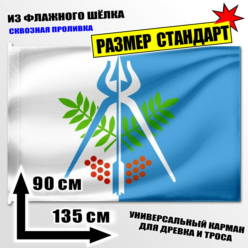 Флаг Ижевска 135x90 см.