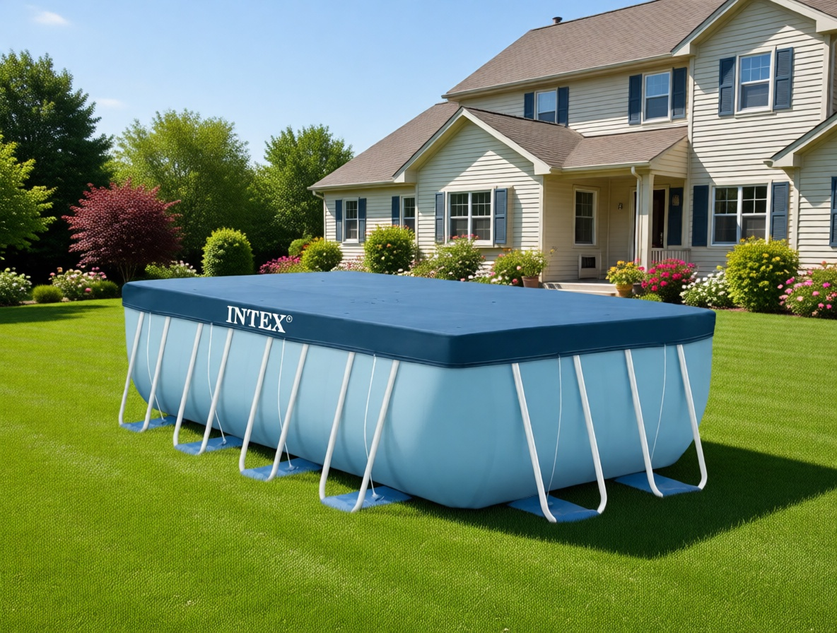 Тент для каркасного бассейна Intex 28038 Rectangular Frame, 300х200см