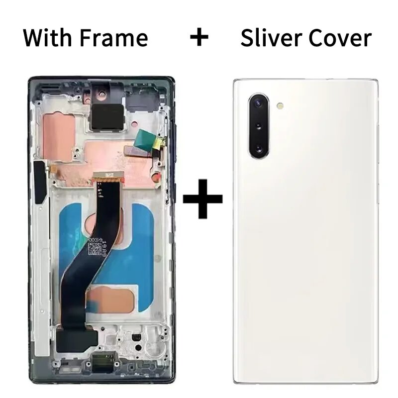 Дисплей для Samsung Galaxy Note 10 с рамкой и задней крышкой