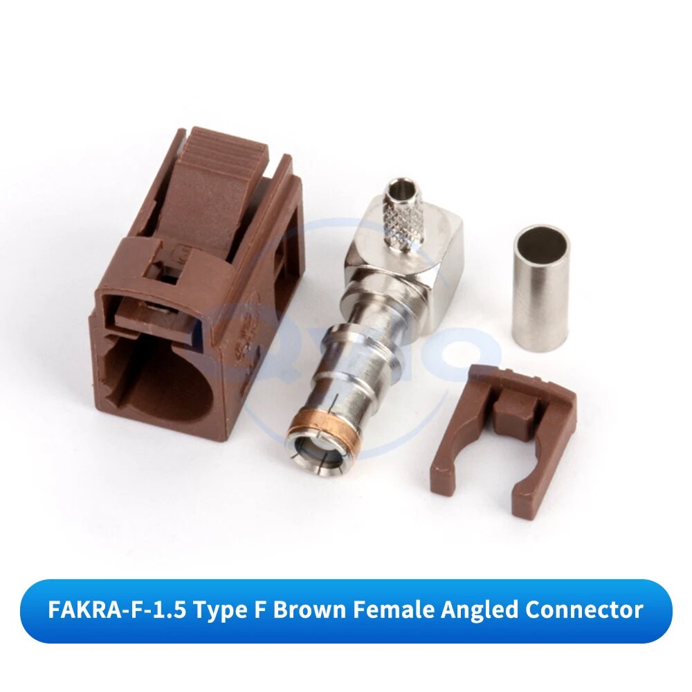 FAKRA-F-1.5 Brown Female Angled Connector