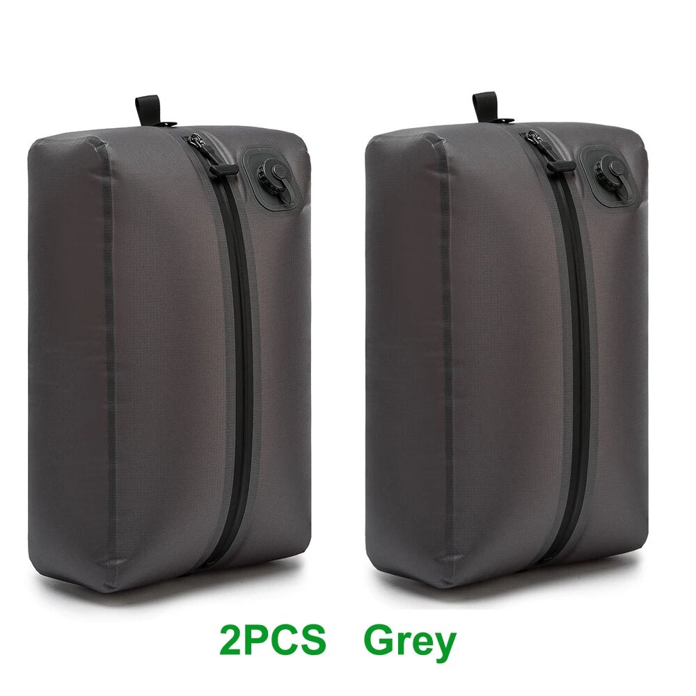 Вакуумный компрессионный мешок для путешествий Серый, grey 2pcs
