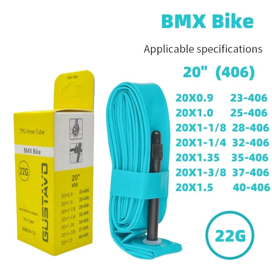 Густаво TPU камера для BMX и складных велосипедов 45/65 мм 1PCS 20X0.9-1.5 406, 45mm