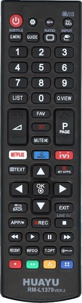 Универсальный пульт для LG TV RM-L1379 VER.2 корпус пульта AKB75095312 ( RM-L1162 + ivi , netflix) для всех телевизоров LG! Работает без настройки.
