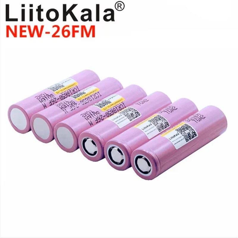 Liitokala ICR18650-26FM, 2600 мАч, 30 PCS battery
