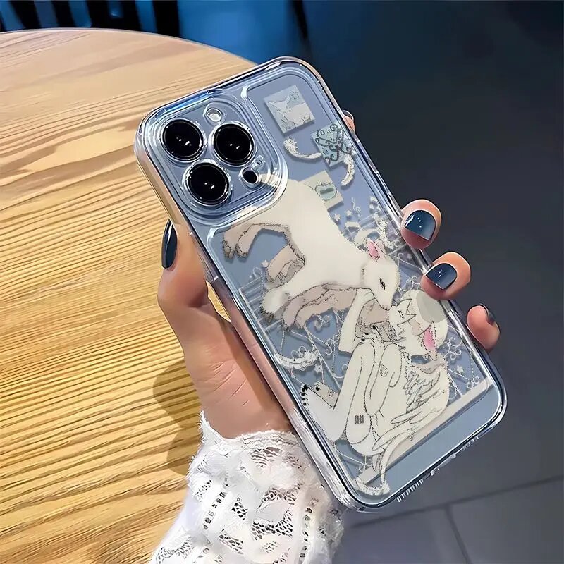 Милый чехол для телефона с аниме-ангелом и овечкой для iPhone 17 Air, 17E, 16, 16E, For iphone 17