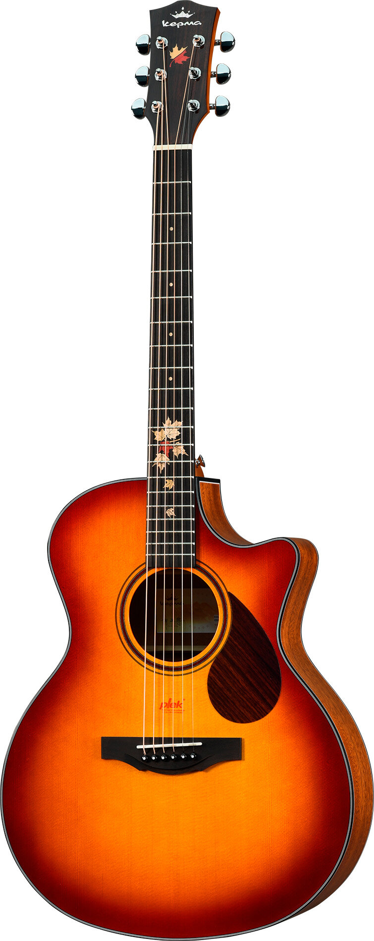 Электроакустическая гитара Kepma F0EPRO-BS цвет Cherry Burst
