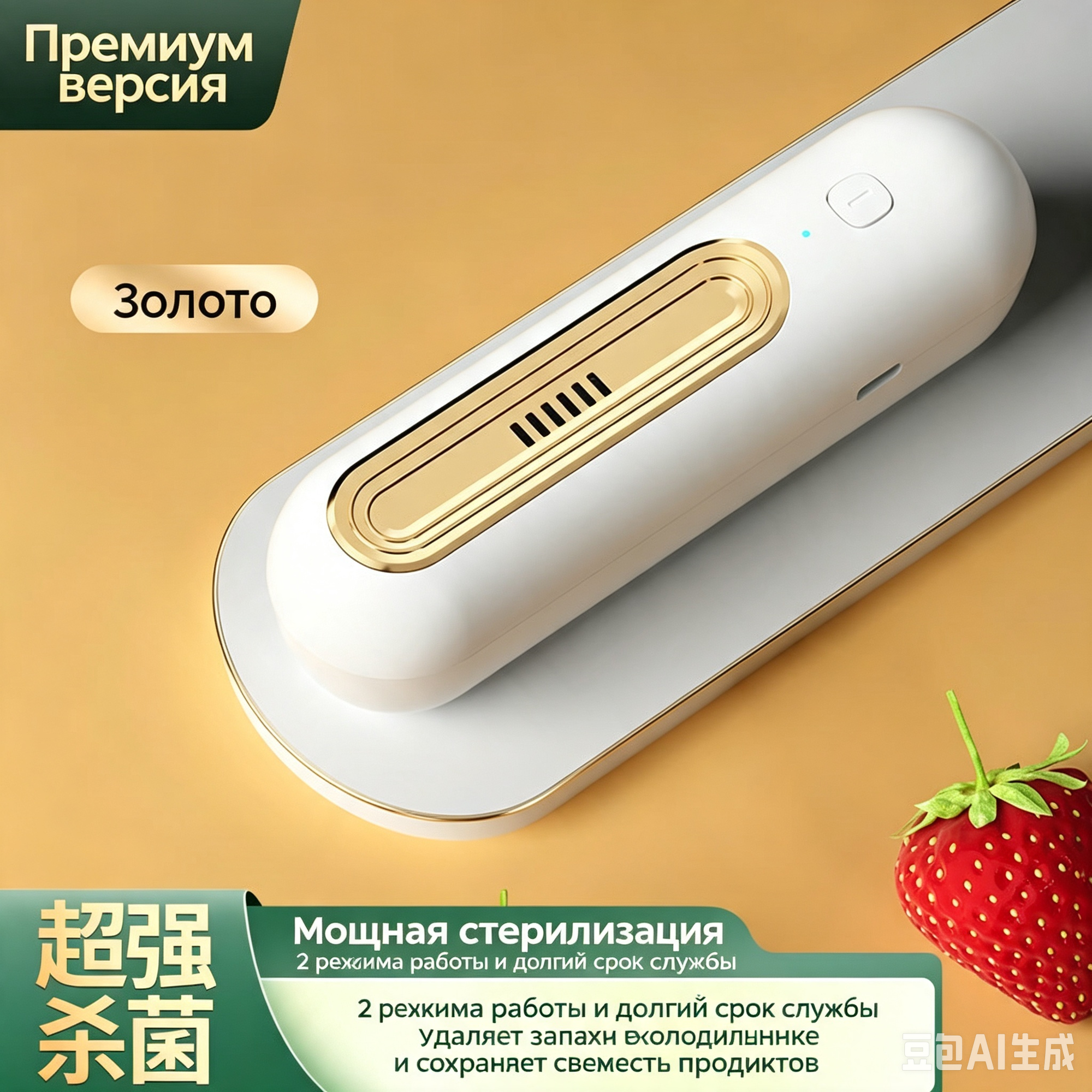 Озонатор - ионизатор 2 в 1 /Очиститель воздуха, продуктов и холодильников /Дезинфектор бытовой