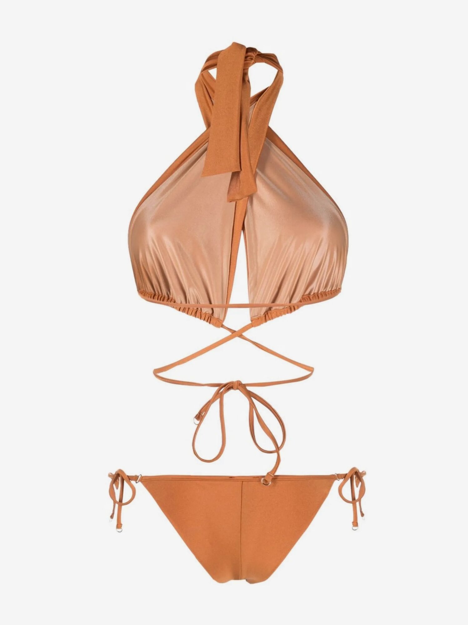 Купальник NOIRE SWIMWEAR, размер L, зеленый/оранжевый — фото 1