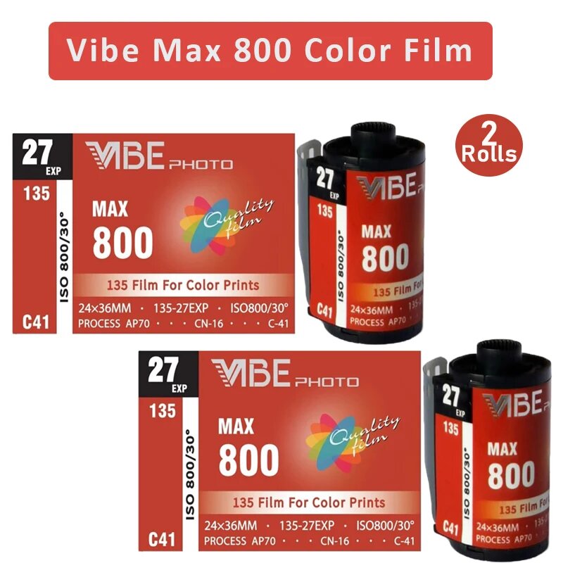 VIBE Max 800 цветная пленка 35мм, 2 кадра