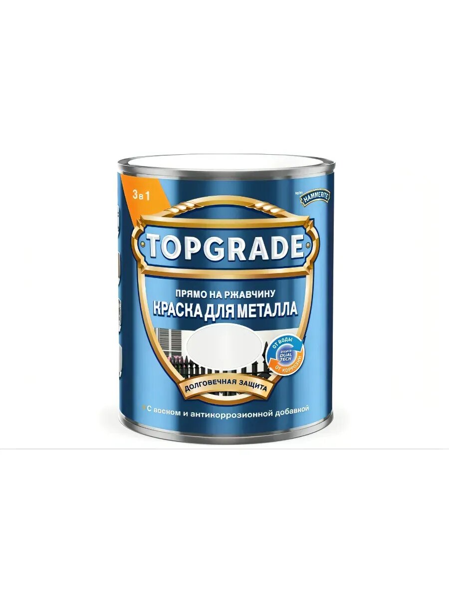Краска для металла TOPGRADE Серая RAL 7042 2 л