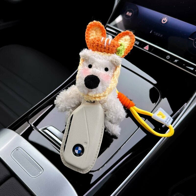 Кожаный чехол для ключей BMW 3 Series 5 Series X1 X2 X6 с дизайном морковной шапки - стиль C