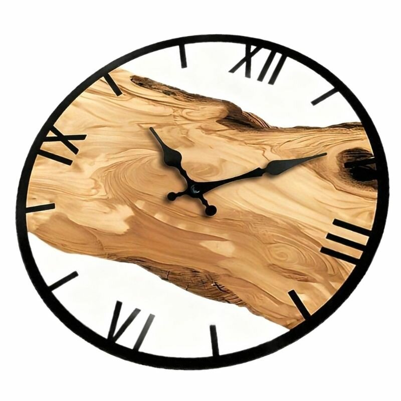 Настенные часы Year ring с текстурой древесины creative clock-brown wood grain C