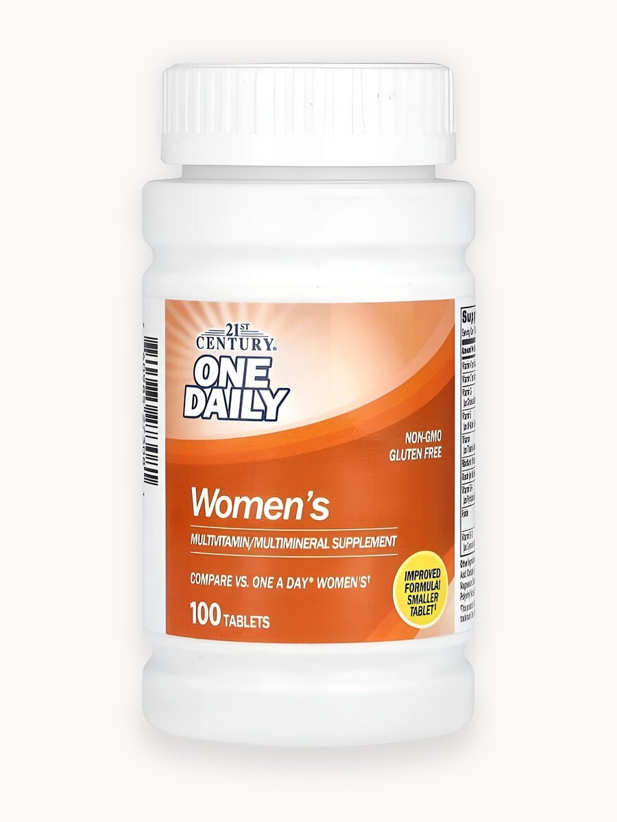 21st Century, One Daily, мультивитаминная и мультиминеральная добавка для женщин, 100 таблеток