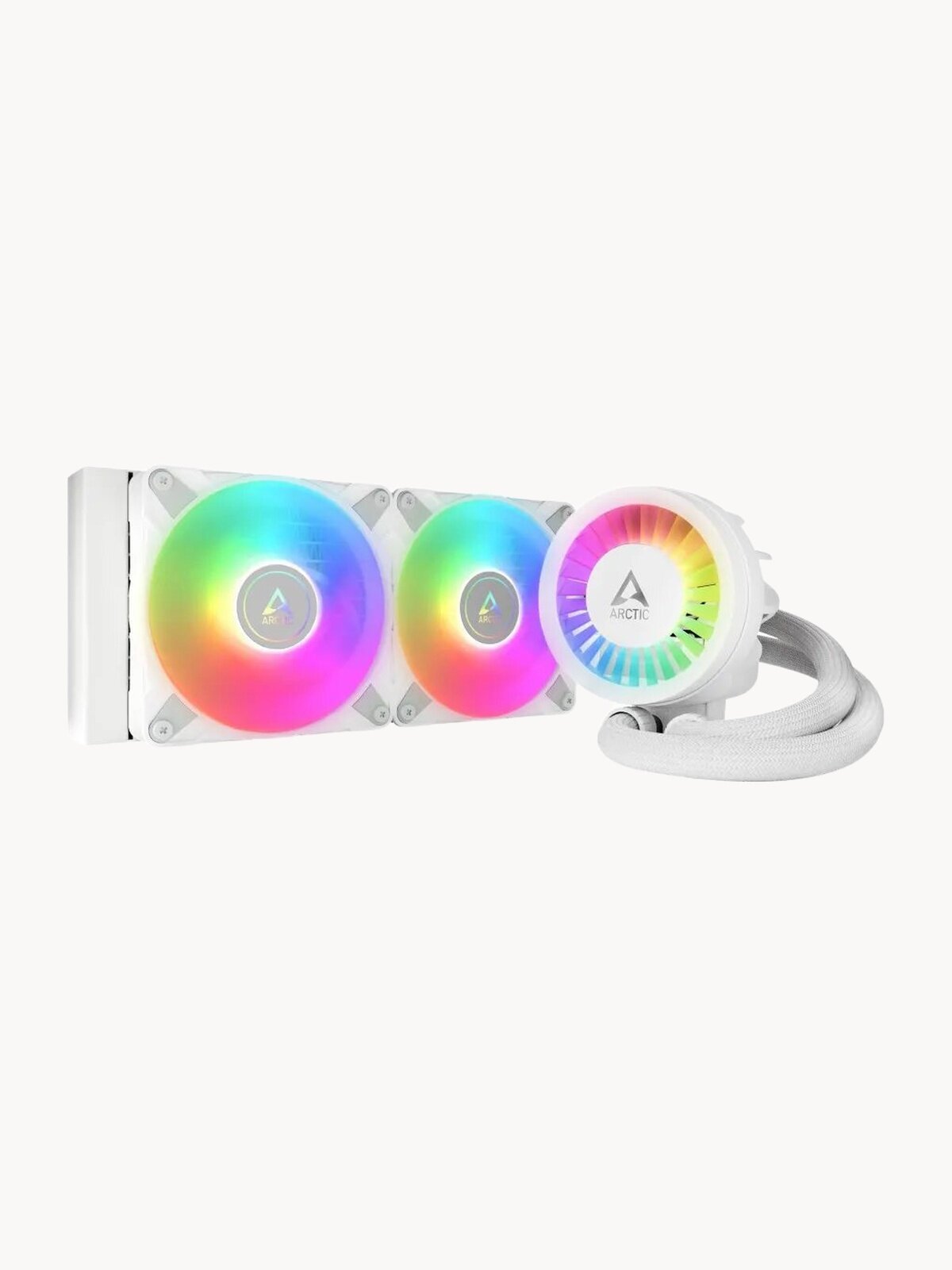 Система охлаждения жидкостная ARCTIC Cooling Liquid Freezer III-240 A-RGB White ACFRE00150A LGA1700/AM4/AM5 (2*120mm fan, 200-2000rpm, 48.82CFM, 4-pin