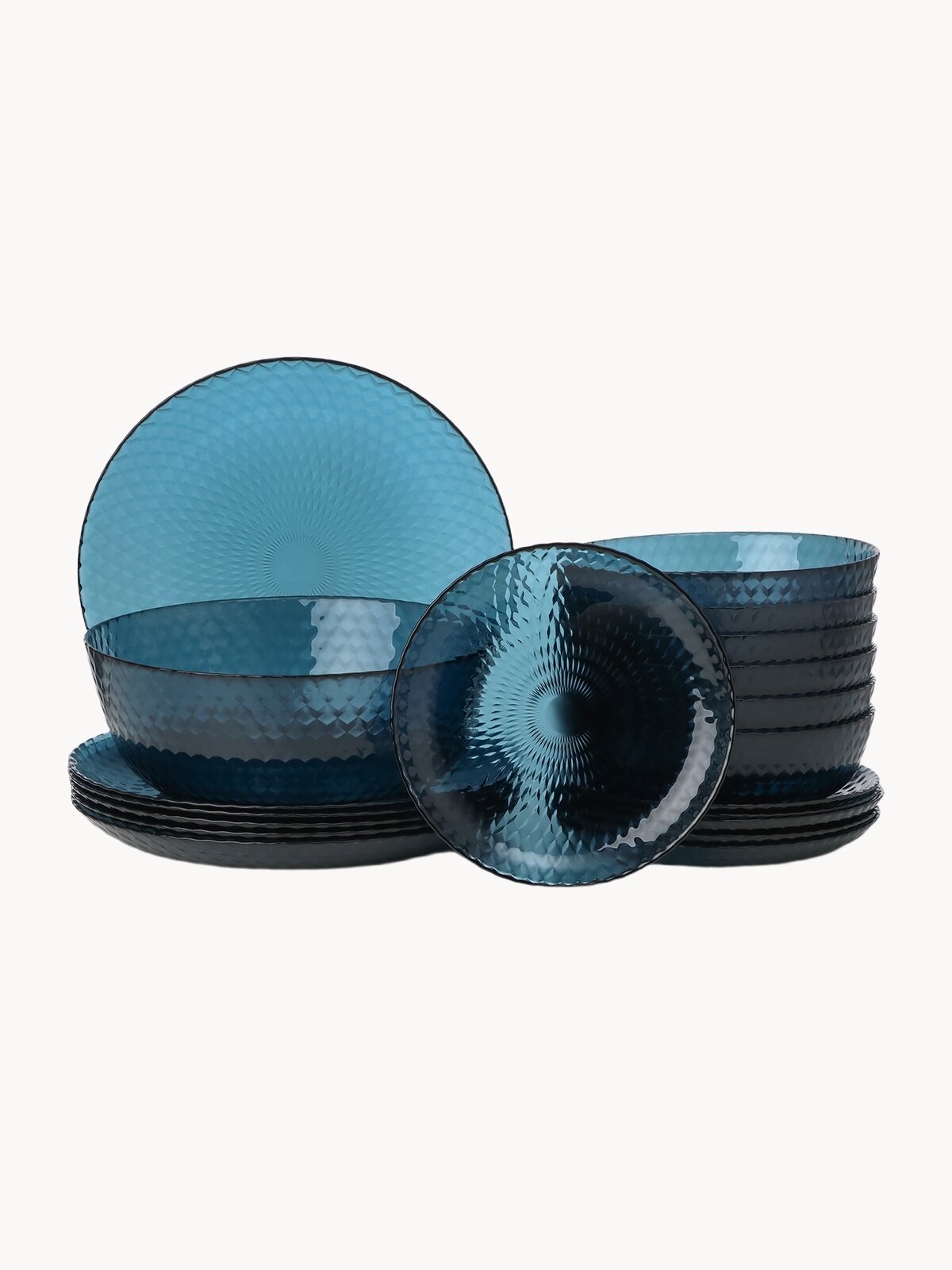 Сервиз столовый Luminarc, тарелки-19 предметов, голубой