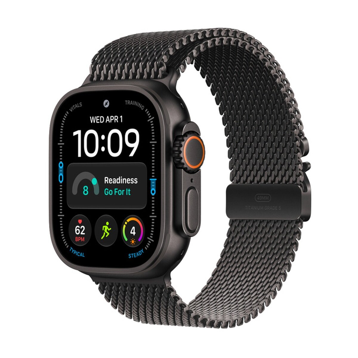 Смарт-часы Apple Watch Ultra 4 GPS + Cellular 49mm Black Titanium, Black Titanium Milanese Loop, размер Small