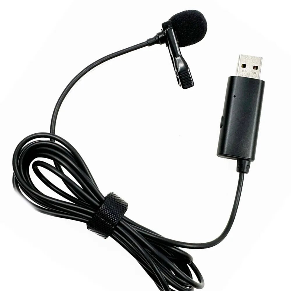 Аксессуар для микрофона петличный Петличный USB-микрофон, черный