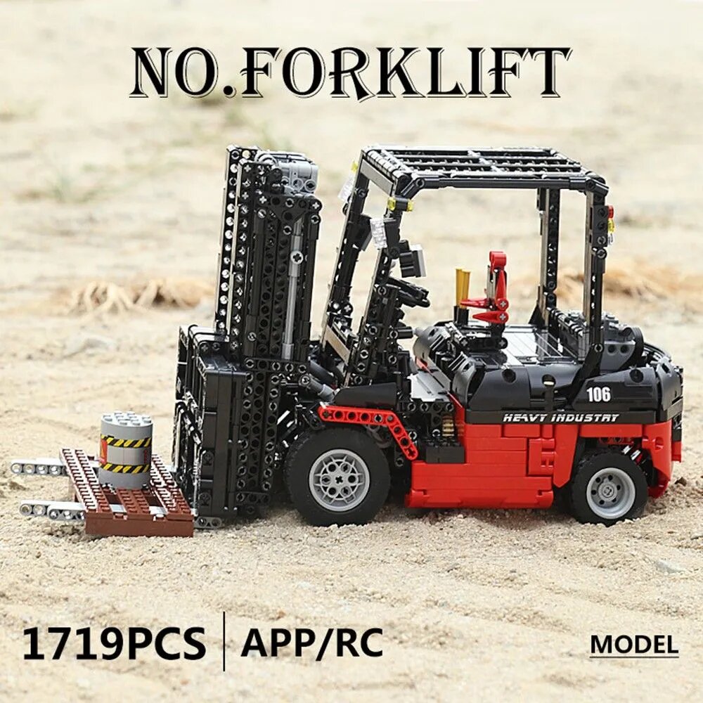 Конструктор MOULD KING Вилочный погрузчик Forklift Mk II с моторизацией 13106, 1719 деталей