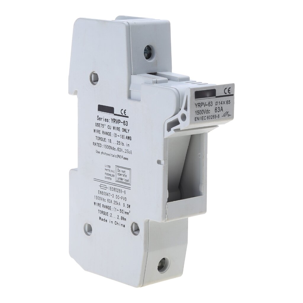 Установленный на DIN-Рейке Держатель Предохранителя 1000VDC 14x51mm PV DC Предохранитель Основание Солнечного Предохранителя