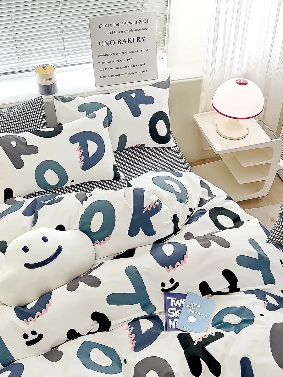 Постельное белье евро 4 наволочки Novella