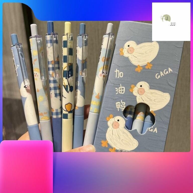 Эксклюзивный набор 6 уток с черными чернилами 0.5 мм