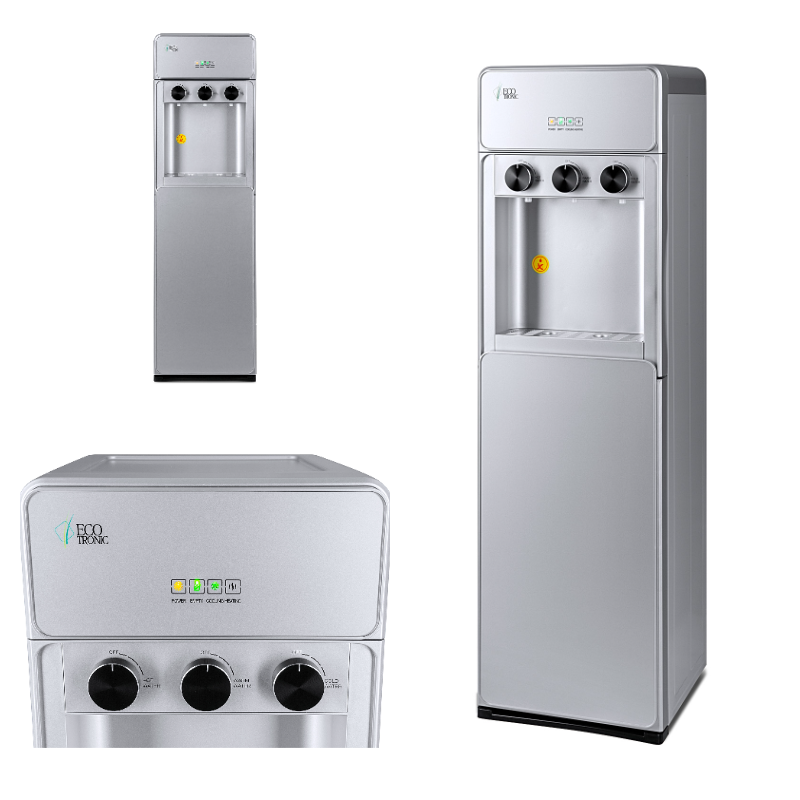 Напольный кулер Ecotronic K42-LXE, электронное охлаждение, цвет full silver