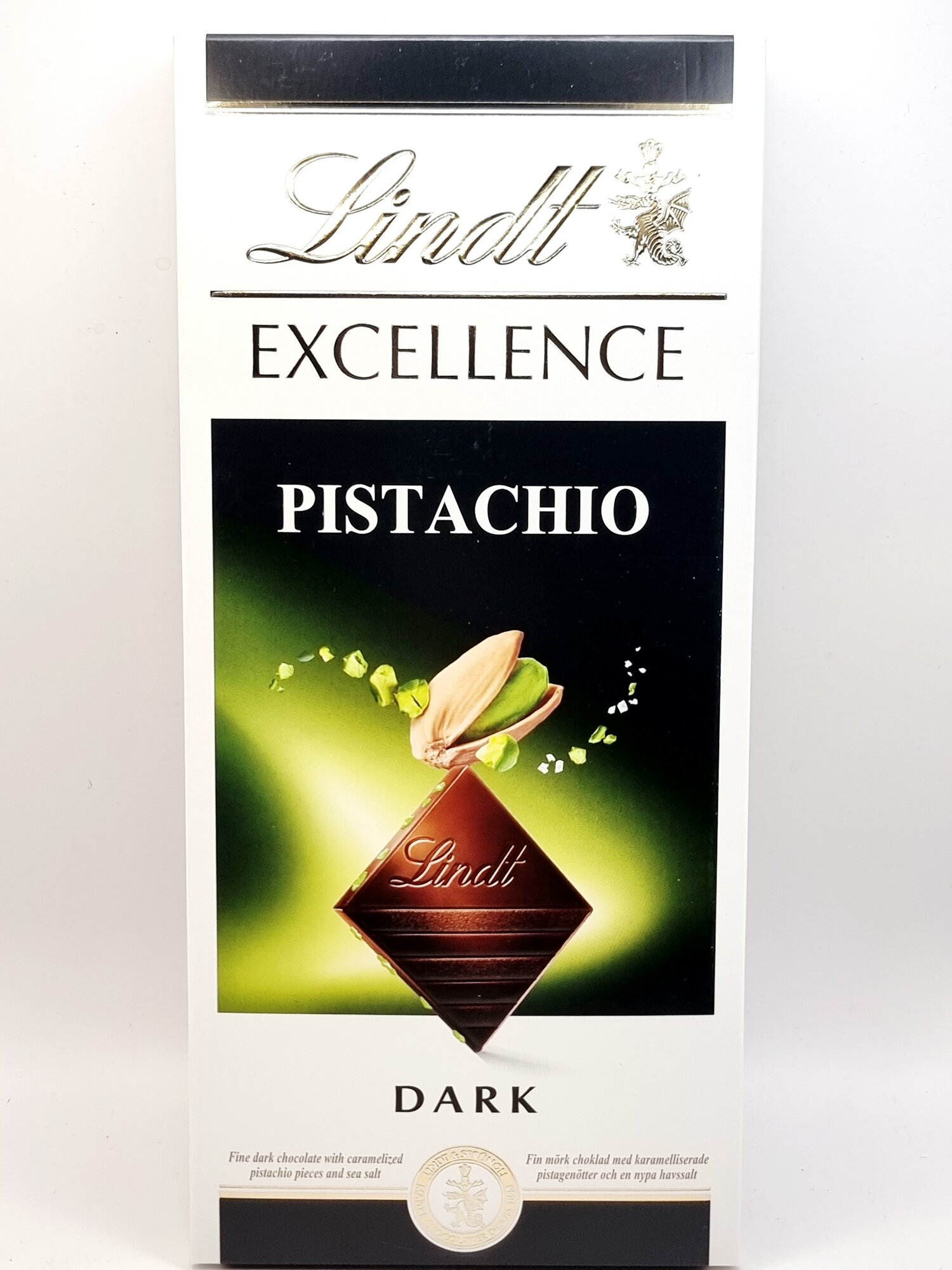Шоколад темный Lindt Excellence Pistage карамелизированныt фисташки с солью 100 г (Франция)