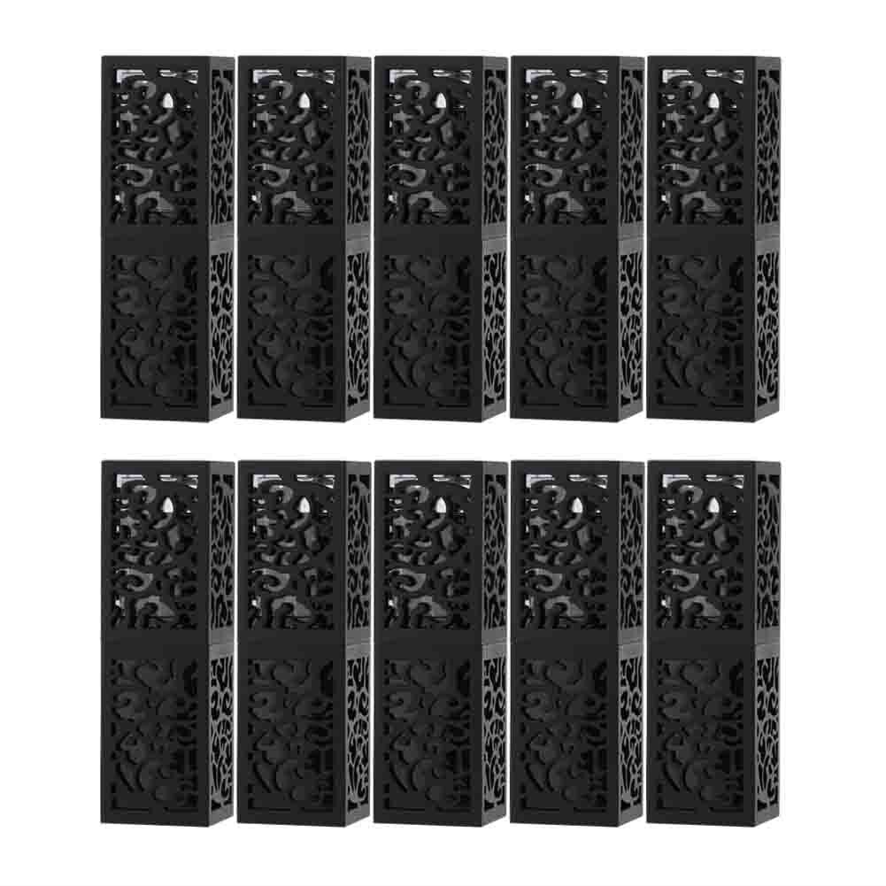 10 шт. 12,1 мм тюбики для помады, пустые контейнеры для бальзама для губ, черные косметические держатели для бальзама, многоразовые портативные футляры для помады