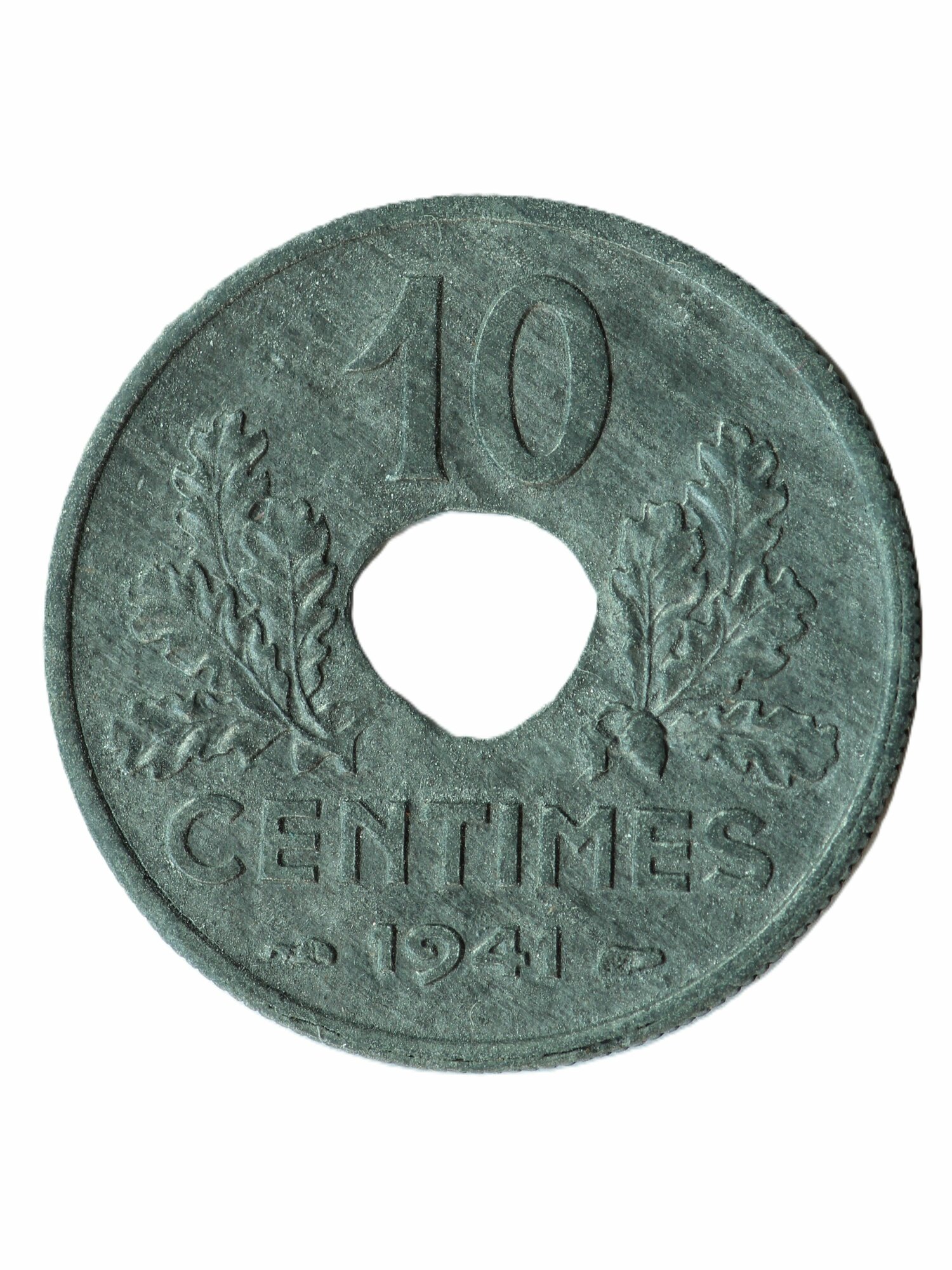 Подлинная монета Франция 10 сантимов 1941 год