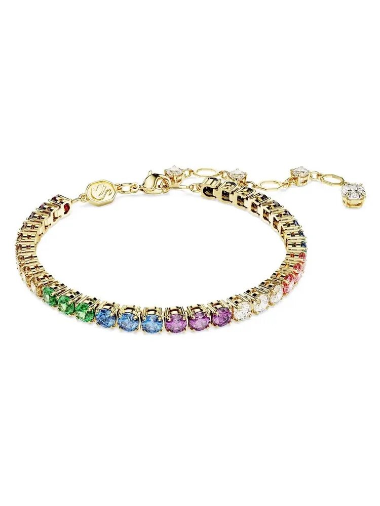 Жесткий браслет, кристаллы Swarovski