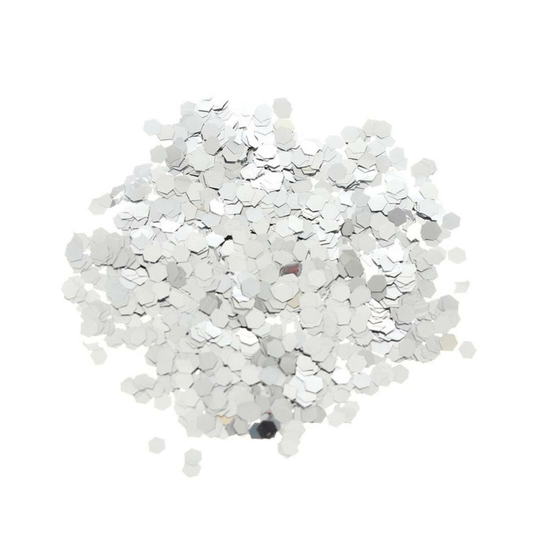 Наполнитель для шара "Конфетти шестиугольник", 3 мм, цвет серебряный, 10 г