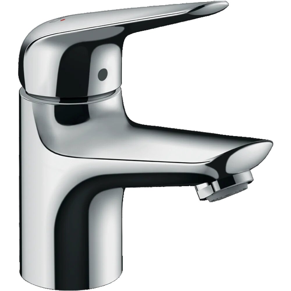 Смеситель для раковины Hansgrohe Novus 71020000 хром, глянцевый, кран для ванной в раковину, из латуни, рычажный, с керамическим картриджем, с функцией экономии расхода, с донным клапаном