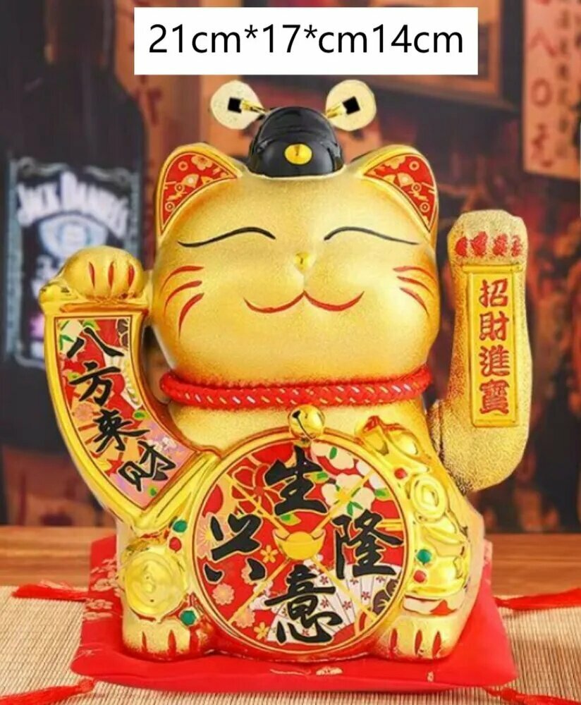 Декоративная фигурка-статуэтка Lucky Cat . Манеки-неко. Манэки-нэко. Денежный кот. Кот удачи.