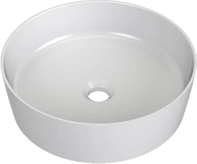Накладная раковина Ravak Uni Slim 400 фарфоровая, без отверстия под смеситель, раковина для ванной, 40 см, круглая, белая