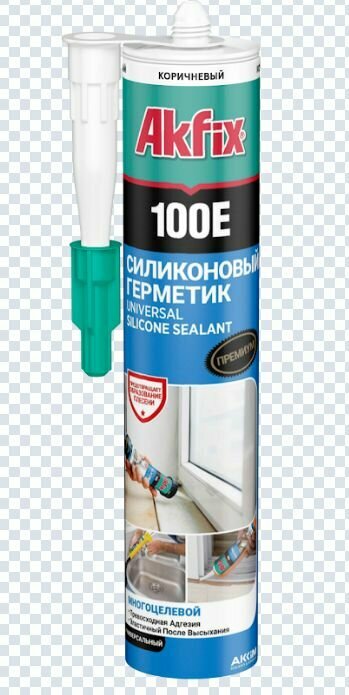 Герметик силиконовый универсальный Akfix 100E коричневый