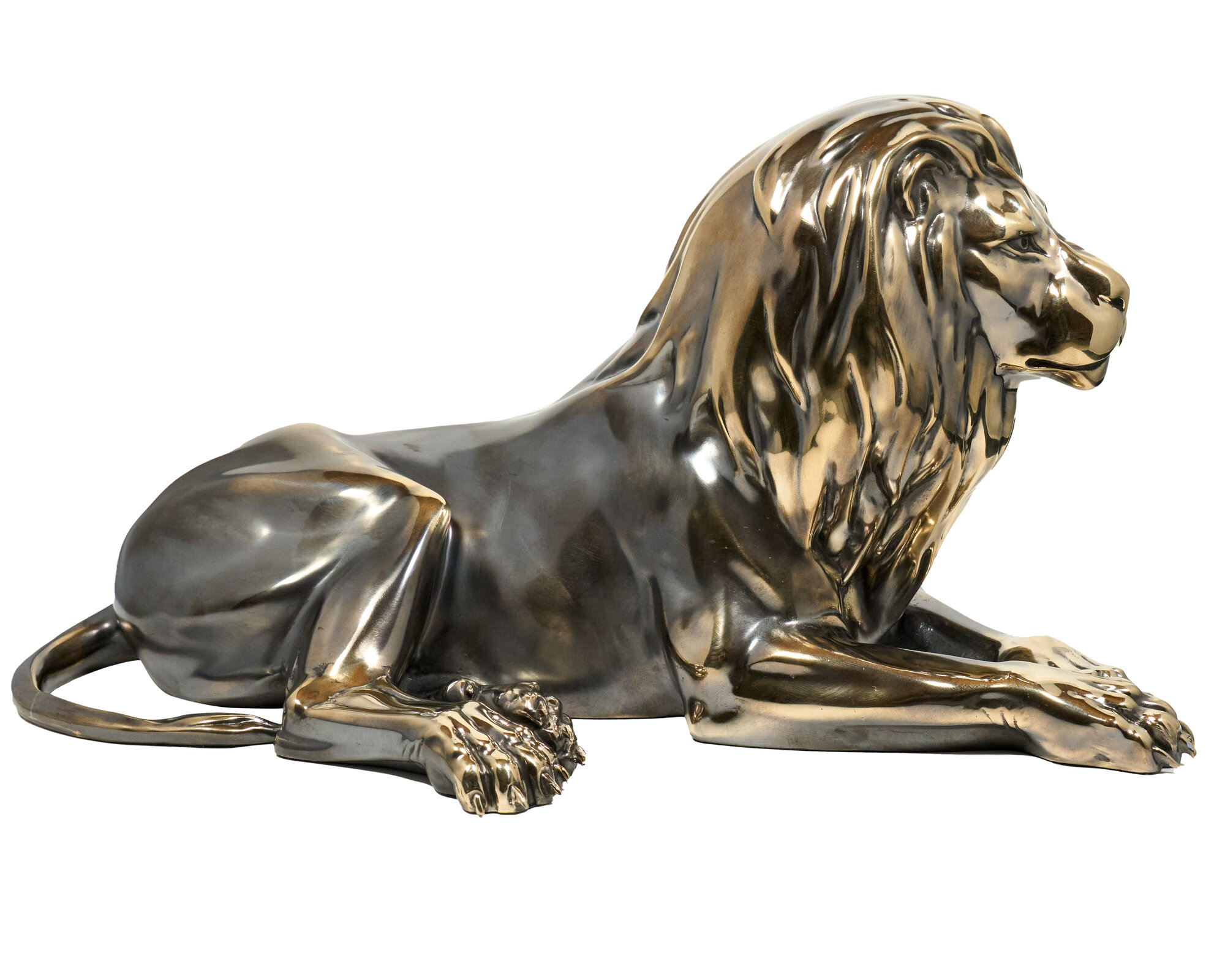 Лев большой скульптура, бронза