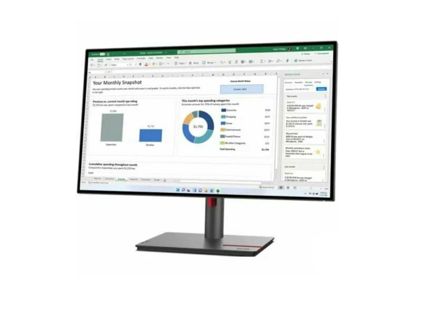 Монитор Lenovo P27h-30 (63A1GAR1CB)