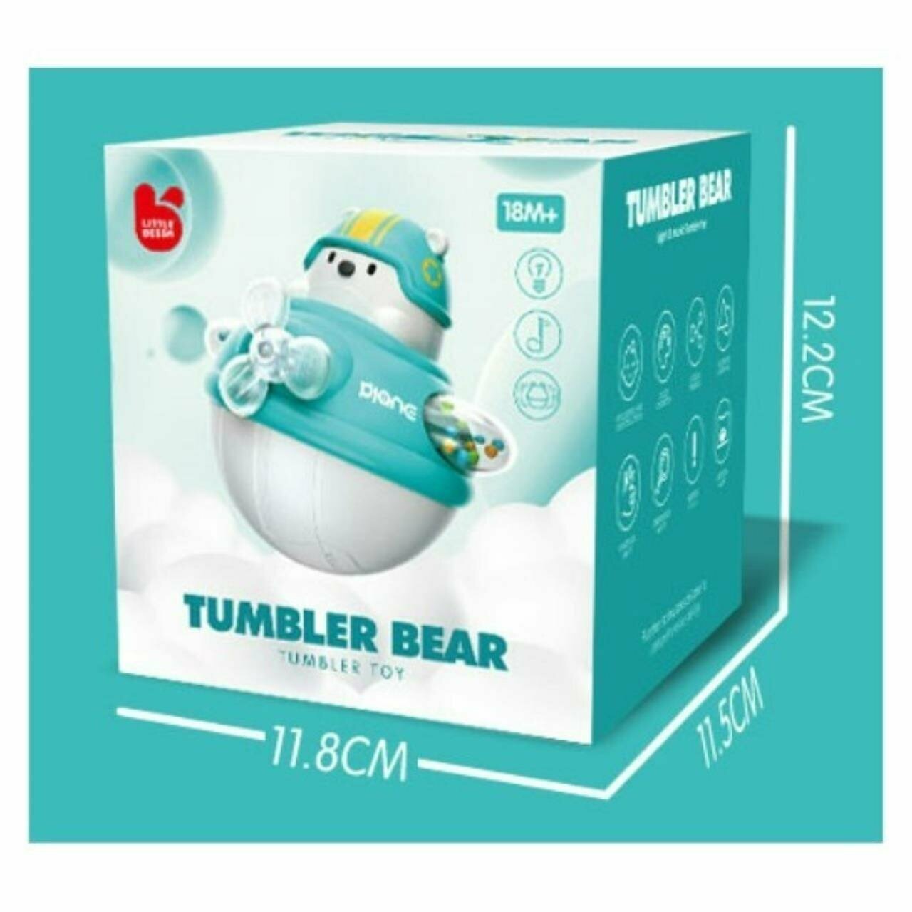 Неваляшка "Медвежонок-летчик", световые и звуковые эффекты (мелодии), регулировка громкости, в к 11,