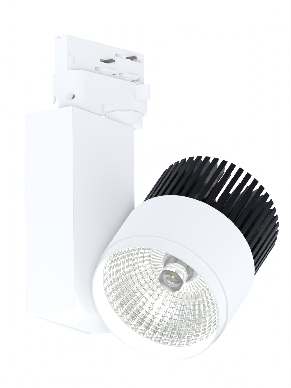 30W, 4000K, Трековый трехфазный LED светильник, CRI>90, 2900Lm, угол освещения 60 градусов, 220V, белый