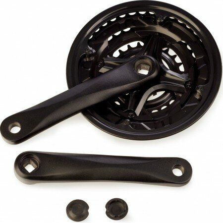 Система шатунов SMWY SA349P12-170BK, 1 1/8", 3 звезды, зубьев в звездах системы: 24-42, алюминий
