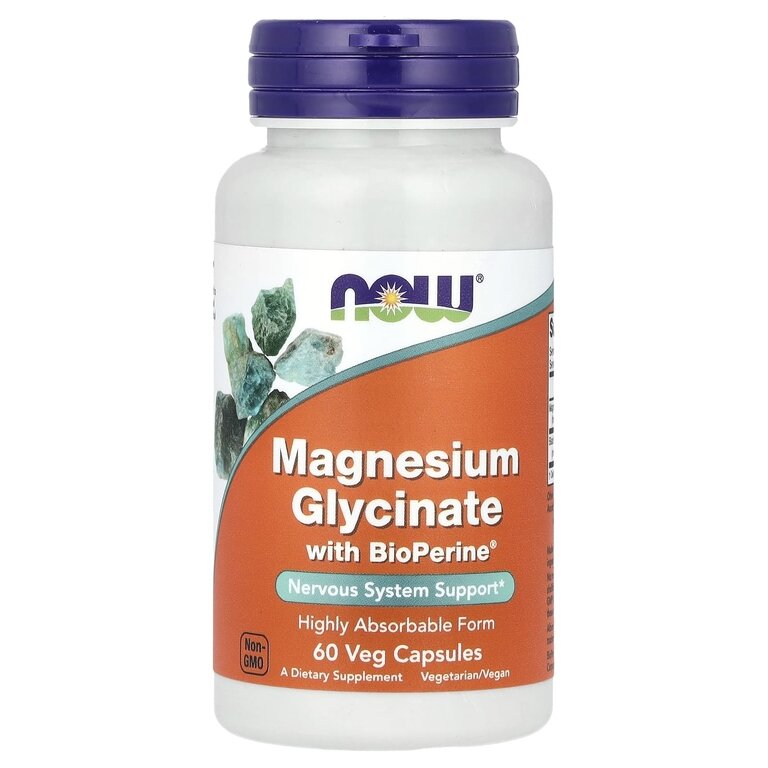 NOW Magnesium Glycinate with BioPerine 60 капсул (NOW)