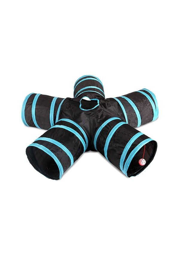 5-ходовой туннель для сома — игрушка для питомца с соединительными трубками, игровым мячом и забавными скрытыми отверстиями