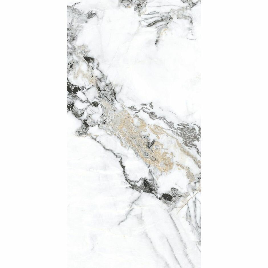 Керамогранит Basconi Home (Баскони Хоме) Bianco Gold Full Body-2 Polished Белый 60x120x0.8 см, BHW-0035-2 (1.44 м2)