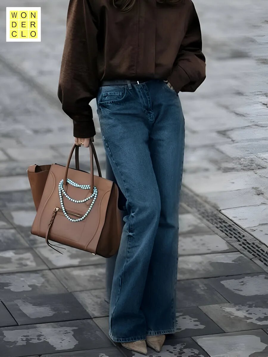 Джинсы трубы 