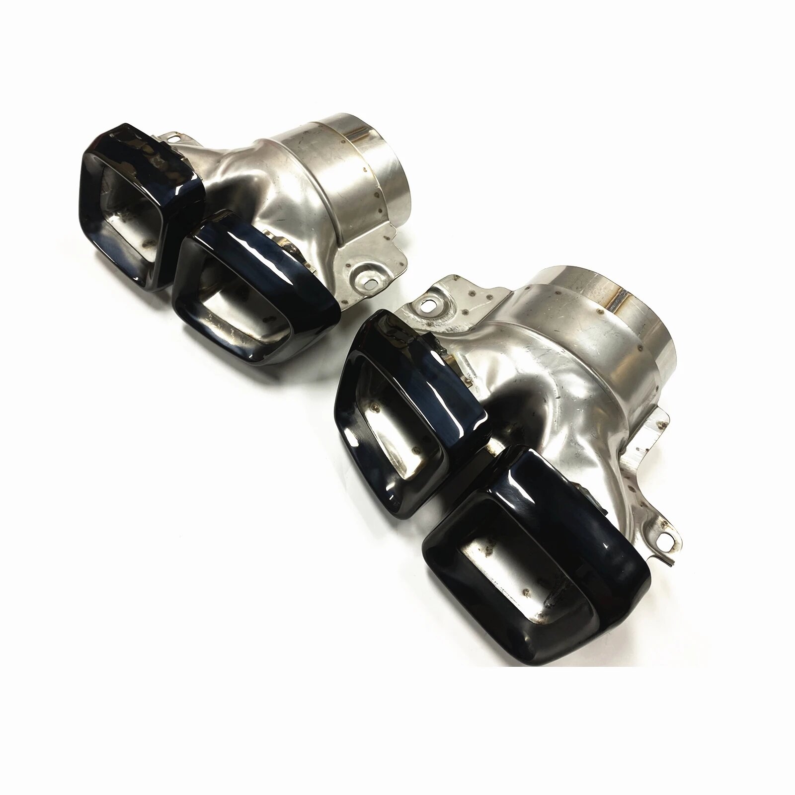 Для Mercedes Benz ML W166/X166 GL 2012-2016 Черный автомобильный задний глушитель, наконечник, воздуховыпускное отверстие, вентиляционное отверстие, комплект кузова, выхлопная труба