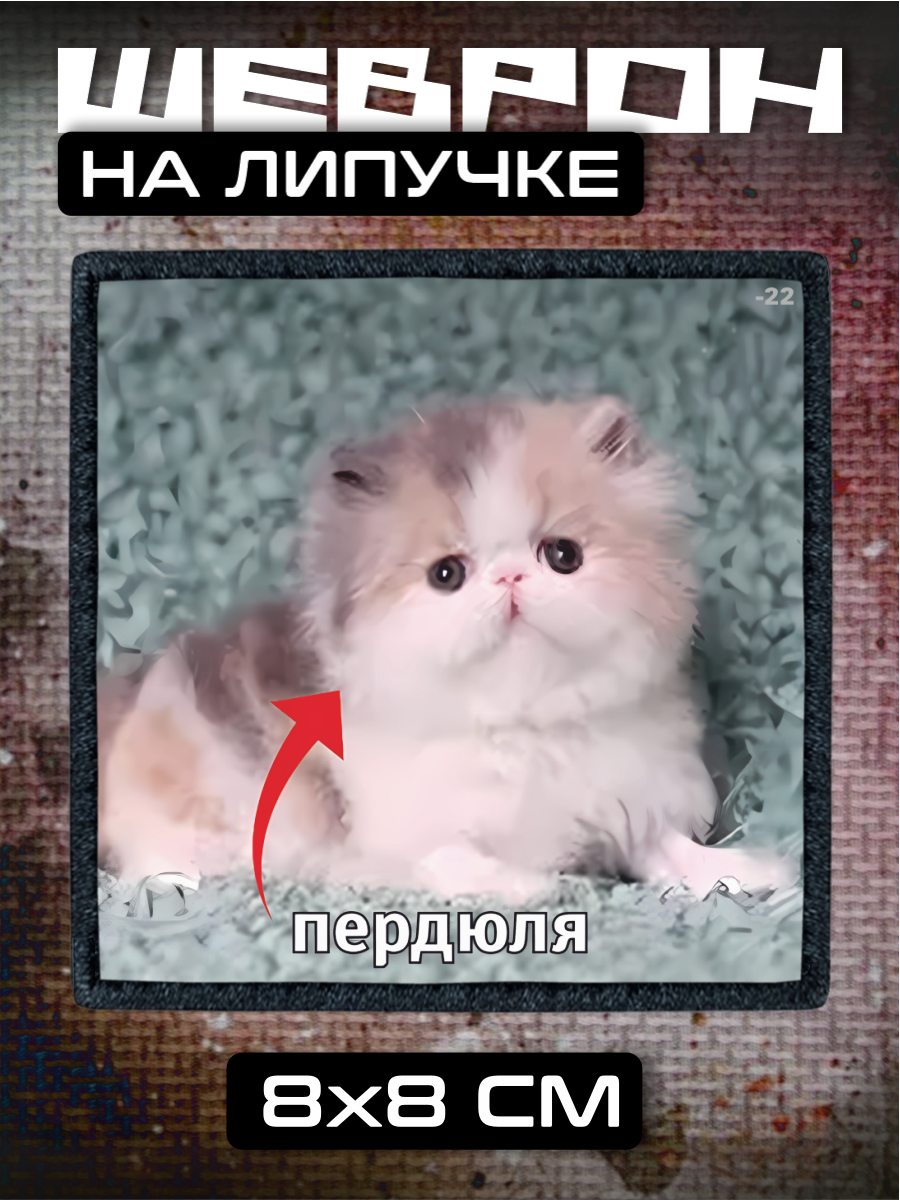 Шеврон на липучке Котик