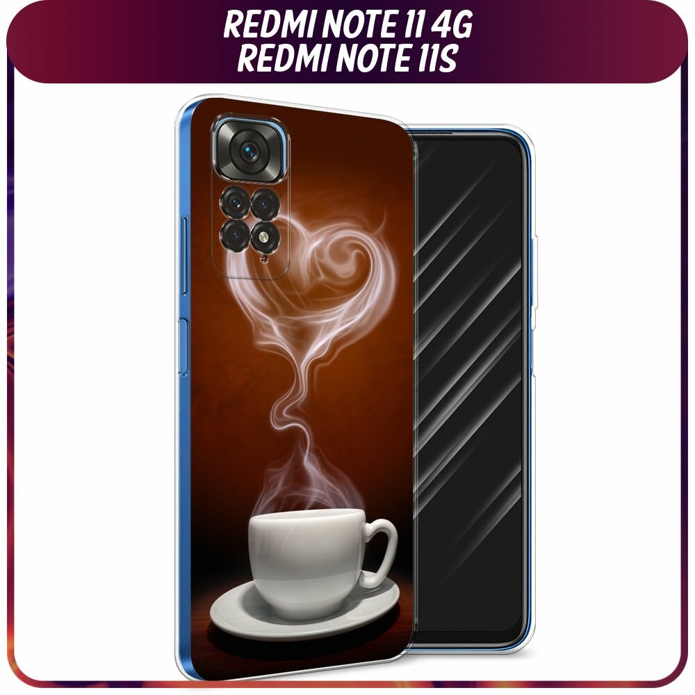 Чехол на Xiaomi Redmi Note 11 4G Global/Redmi Note 11S / Сяоми Редми Нот 11 4G Глобал с принтом "Кофейная любовь"