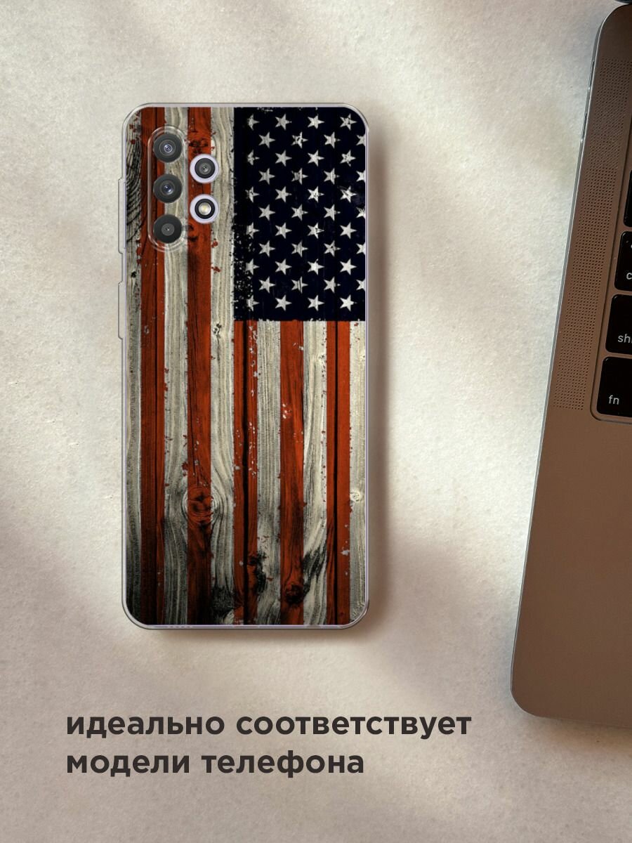 Чехол на Samsung Galaxy A32 / Самсунг Галакси А32 с принтом "США" — фото 1