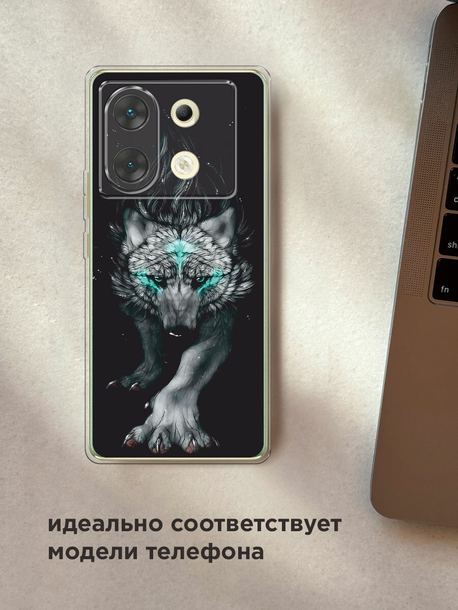 Чехол на Infinix Zero 30 5G / Инфиникс Зеро 30 5G с принтом "Крадущийся волк" — фото 1