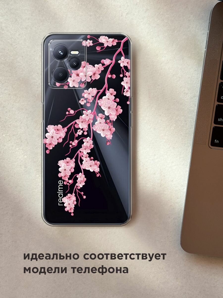 Чехол на Realme C35 / Реалми C35 с принтом "Ветка сакуры 2" — фото 1
